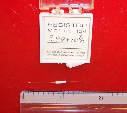 QTY (1) ELTEC MODEL 104 HIGH MEGOhm TUBULAR RESISTOR 3.99x10^6 | eBay