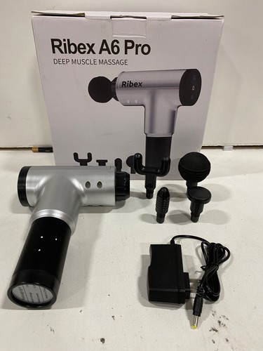 Ribex A6 Pro Deep Tissue Muscle Massage Gun Handheld Cordless - Silver ...