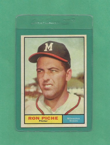 1961 Topps Milwaukee Braves Ron Piche # 61 NM-MT Low Pop !!!! | eBay