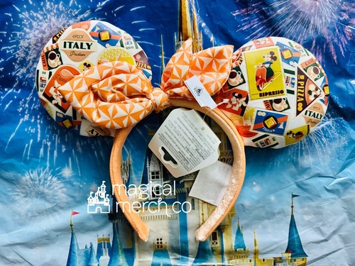 Disney Parks Minnie Mouse Epcot Italy Pavilion Postcard Ears Headband ...