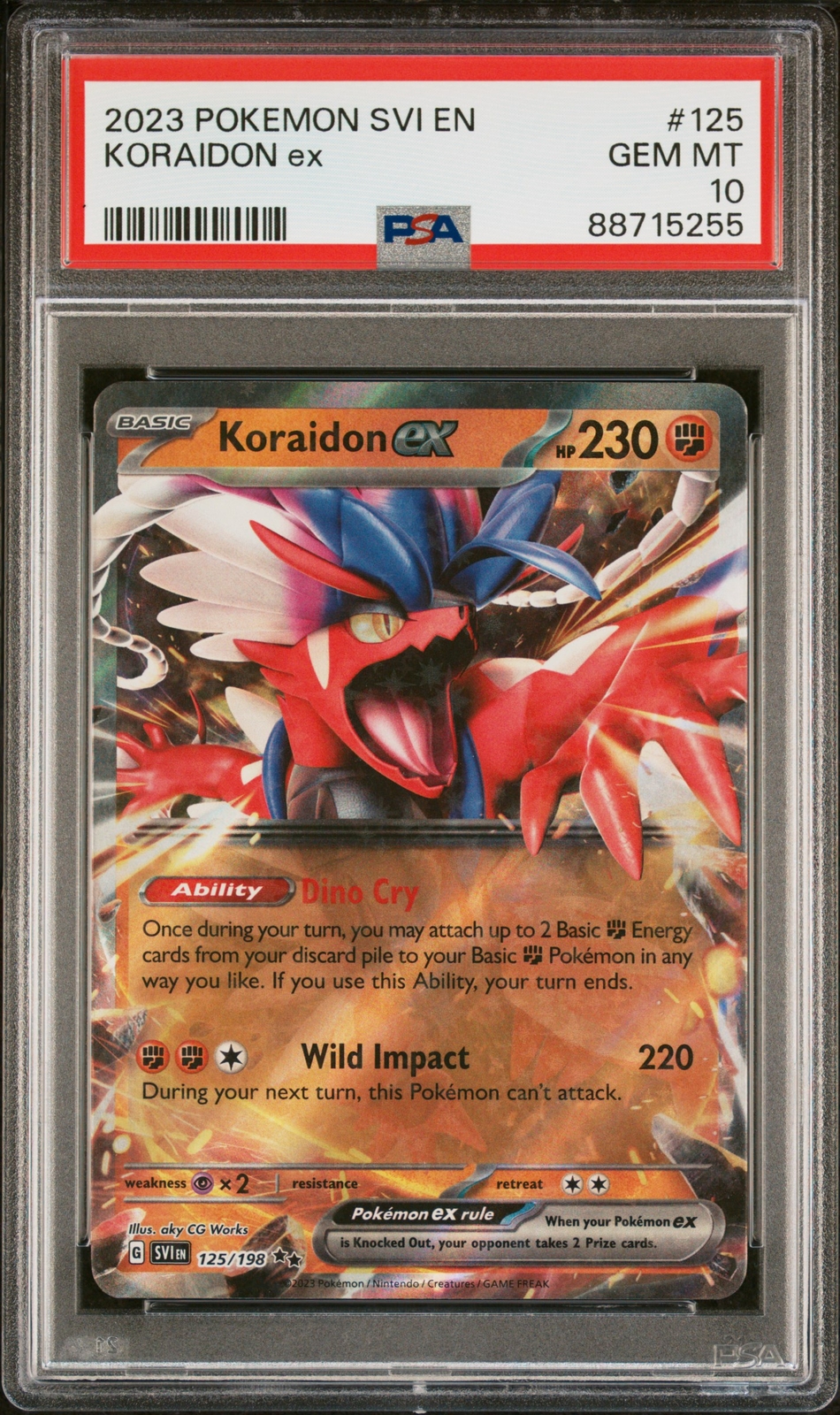 Koraidon ex 2023 Scarlet & Violet #125/198 Double Rare Price Guide ...