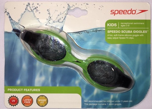 Speedo Kids Scuba Giggles Swim Goggles - Age 3-8 Years - Green with ...