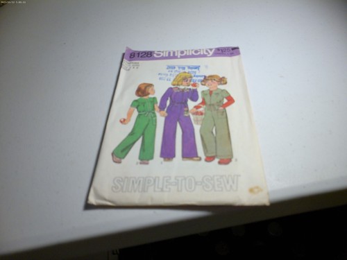 Girls Size 5 6 Simple Easy Jumpsuit Simplicity 8128 Pattern | eBay