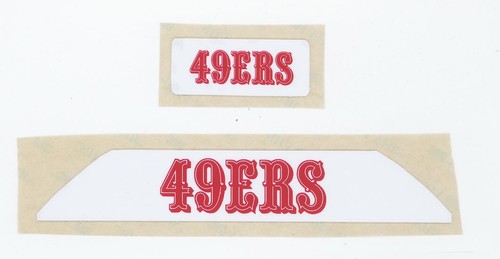 NOS San Francisco 49ers Team Name Bumper Decals Riddell VSR4 - 20mil 3M ...