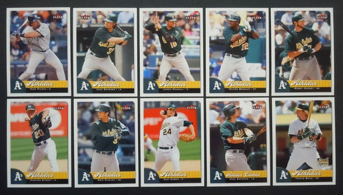 2007 Fleer Oakland A's Team Set with Shortprint Mike Piazza Eric Chavez ...
