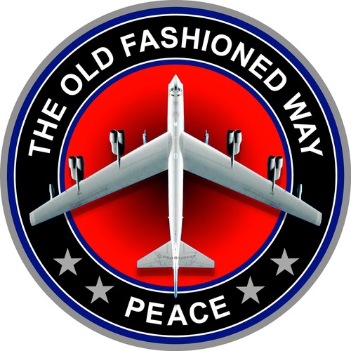 ProSticker 215 (four) 1.5" Peace The Old Fashioned Way B-52 Bomber ...