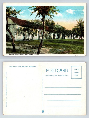 Old Fort Dallas 1896 Miami Florida Vintage Postcard Art Print | eBay