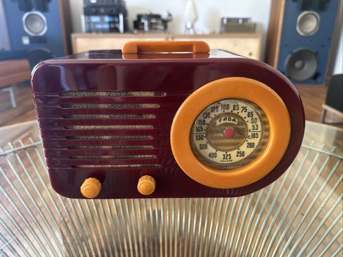 Fada 1000 "Bullet" Catalin Radio in Maroon and Yellow - Beautiful | eBay
