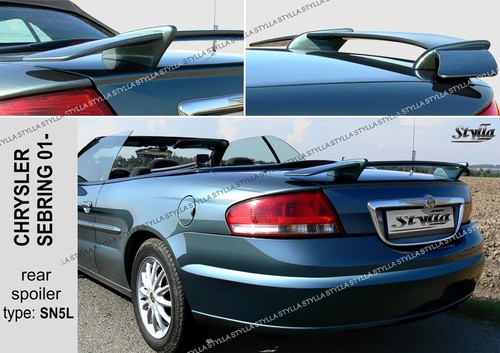 CHRYSLER SEBRING CABRIO SPOILER REAR TRUNK BOOT TAILGATE WING ...