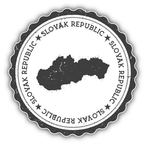 Slovakia Grunge Map Flag Label Car Bumper Sticker Decal | eBay