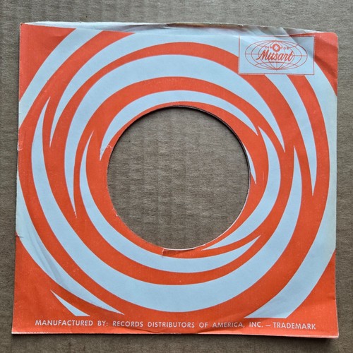 MUSART Records Company Sleeve 45 rpm Vinyl Orange White Spiral Logo 7 ...