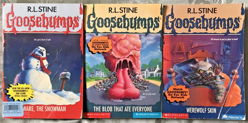 Lot of 3 Goosebumps 50, 55, 60 Snowman, Blob, Werewolf Skin * R.L ...
