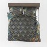 Flower of life Comforter or Duvet Cover sacred geometry bedding ...