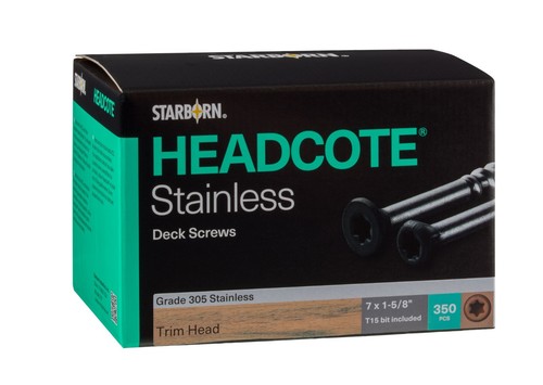 Headcote #7 x 1-5/8" Trim Screw, 350pc, Brown Screws 305SS | eBay
