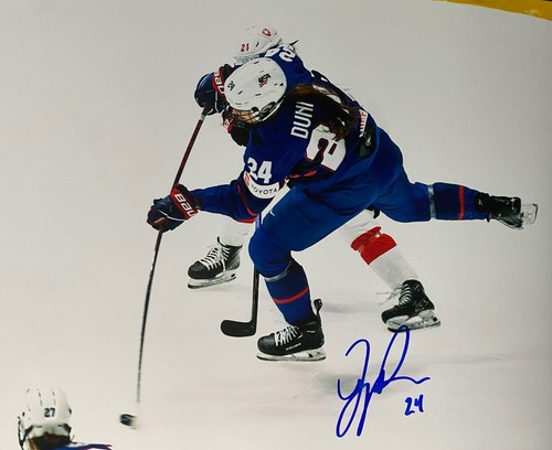 JOY DUNNE AUTOGRAPH 8x10 PHOTO TEAM USA WOMENS HOCKEY #1 | eBay
