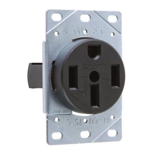 Qty of 3 PASS & SEYMOUR 3894 RANGE RECEPTACLE 50A 125/250V FLUSH MOUNT ...
