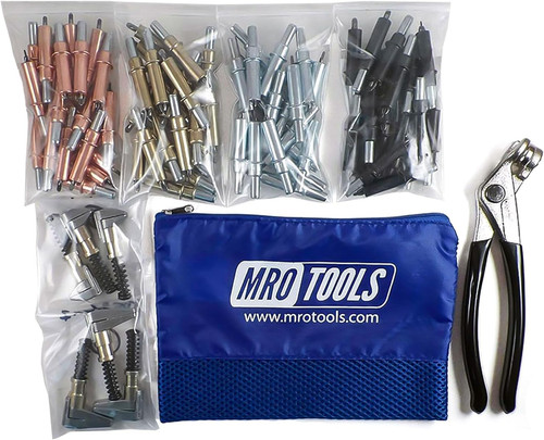 K-SERIES DELUXE CLECO SHEET METAL FASTENER KIT W/ Mesh Carry Bag ...