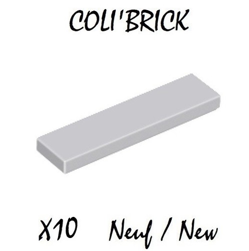 Lego 2431 - 10x Plaque Lisse / Tile 1x4 - Light Bluish Gray - 91143 ...