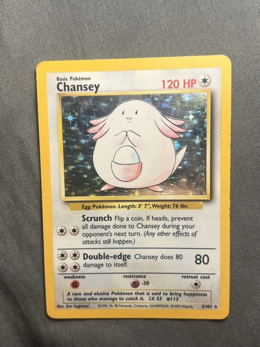 Pokémon TCG Chansey Base Set 3/102 Holo Unlimited Holo Rare | eBay