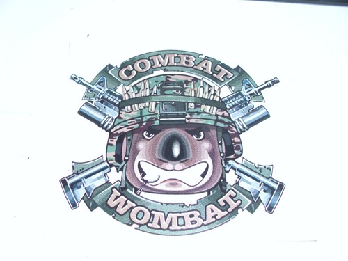 Combat Wombat Military Dog Head Car Bumper Sticker Decal 5" | eBay