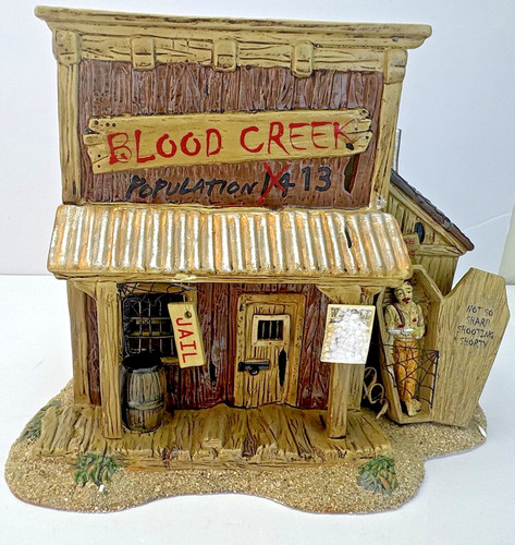 Dept 56 Snow Village Halloween Ghost Town "Blood Creek Jailhouse ...