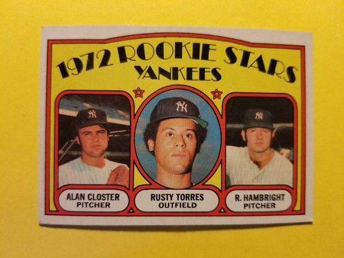 VINTAGE ROGER HAMBRIGHT ALAN CLOSTER RUSTY TORRES ROOKIE #124 YANKEES ...