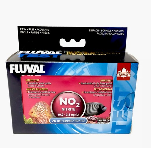 Fluval Nitrite Test Kit Fresh Salt Water Aquarium 0.0-3.3 mg/L (75 ...