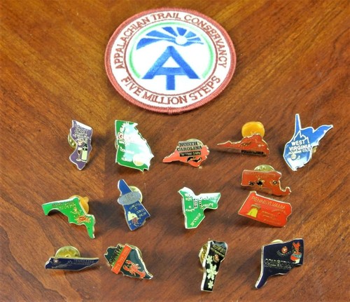 Appalachian Trail 14 State Challenge Pin Set and Completion Patch 5 ...
