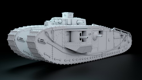British Mk VIII Tank (British WW1) Resin Model Kit, 3D Printed, Highly ...