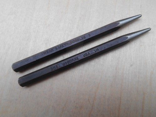 C.S. Osborne 1/4" Center Punch #353-1/4 Made In USA , LOT OF 2 | eBay