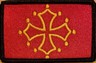 Toulouse France Flag Patch With Hook Adhesive Fastener Occitan Cross ...