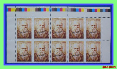 VN Withdrawn stamp Specimen Bicentanary Birth anniv. of R.Darwin Sheet ...