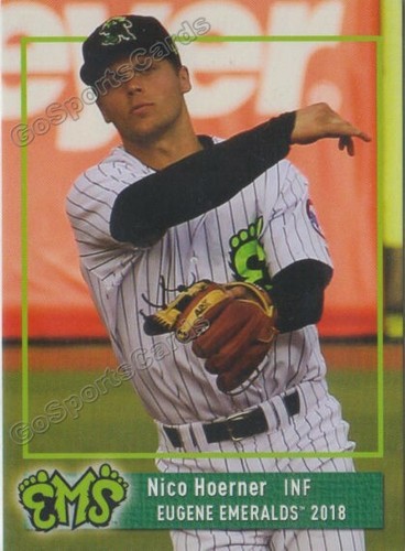2018 Eugene Emeralds Nico Hoerner RC Rookie Chicago Cubs | eBay