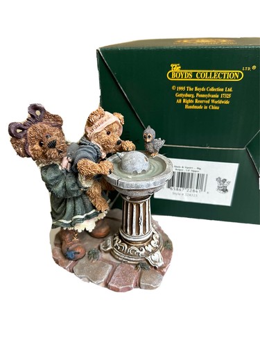 Boyds Bear resin figurine #228323 Sissie & Squirt Big helper lil ...
