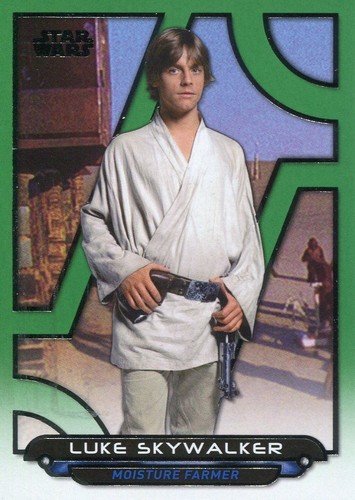 Star Wars Galactic Files Reborn Green Parallel Base Card ANH-10 Luke ...