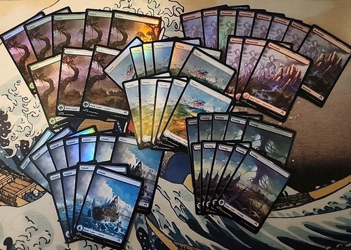 FULL ART Basic Land MTG MH3 11 Island Plains, 10 Swamp, 8 Forest, 11 ...