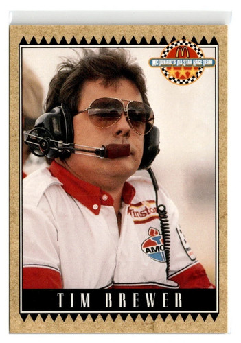 Tim Brewer 1992 McDonald's All-Star Race Team #10 Maxx Race Cards | eBay