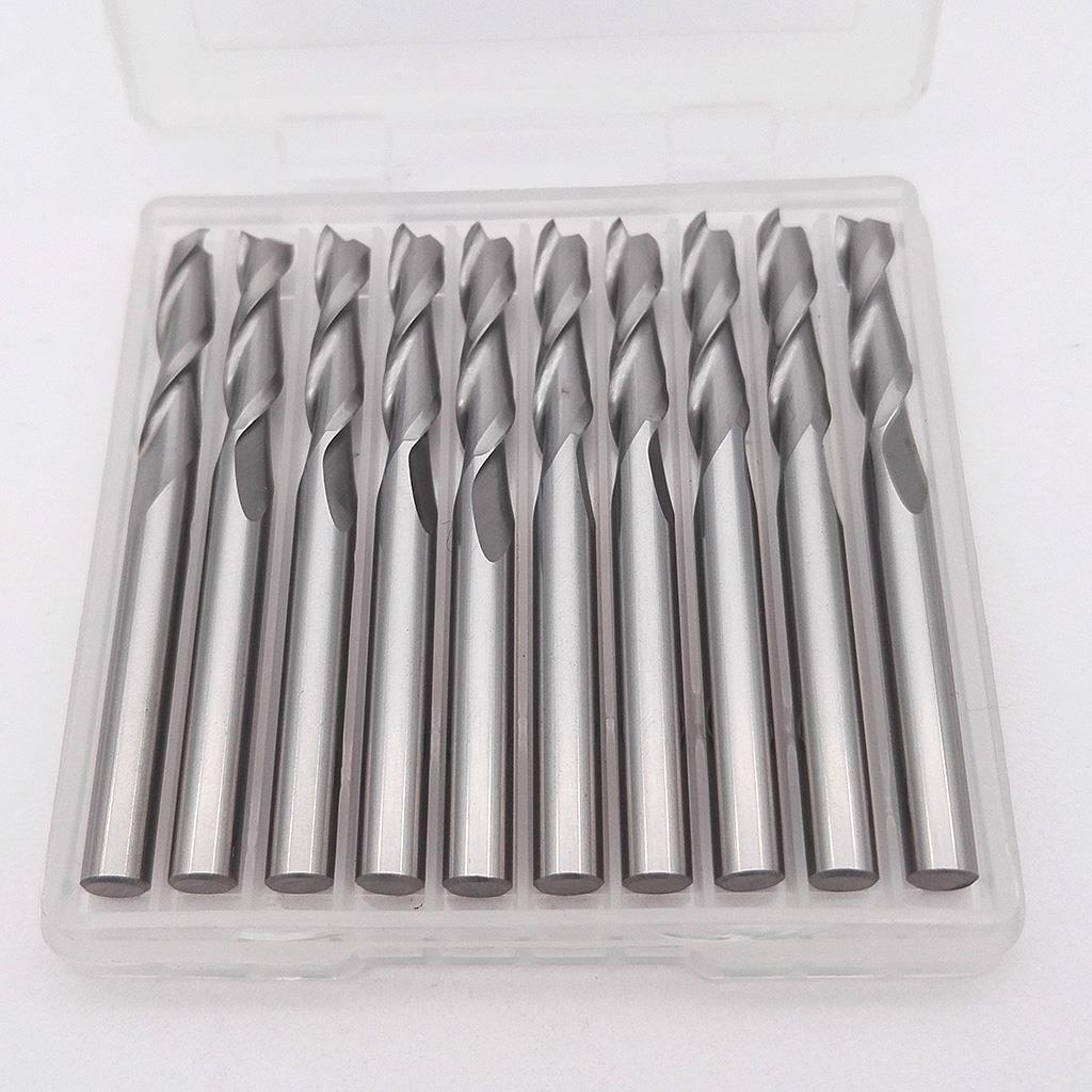 30 deg 0.3mm tip 6mm shank 2 flute V-bit engraving end mill CNC router ...