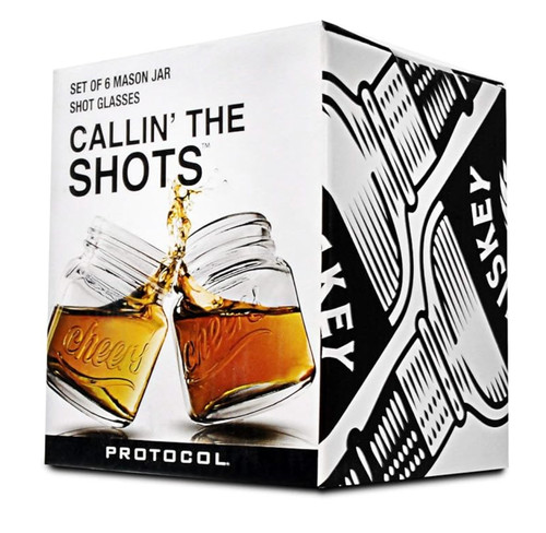Mason Jar Shot Glasses Set of 6 - Protocol - 2oz - Dishwasher Safe ...