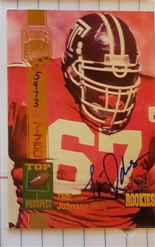 TRE JOHNSON 1994 Signature Rookies RC Rookie Auto REDSKINS | eBay