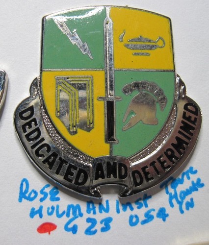 Army DUI DI CB ROSE HULMAN INSTITUTE OF TECHNOLOGY ROTC program ...