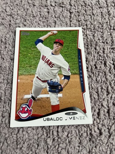 2014 Topps Series 1 Cleveland Indians Baseball Card #216 Ubaldo Jimenez ...