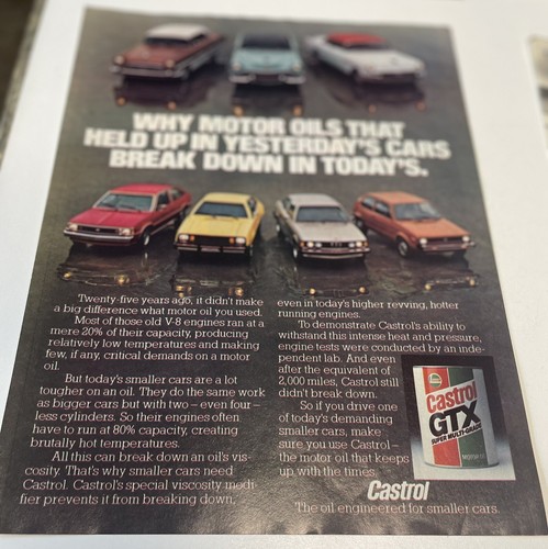 Castrol Motor Oil Full-Page Print Magazine Ad #2483 | eBay
