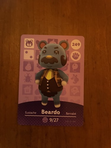 !SUPER SALE! Beardo # 249 Animal Crossing Amiibo Card AUTHENTIC Series ...