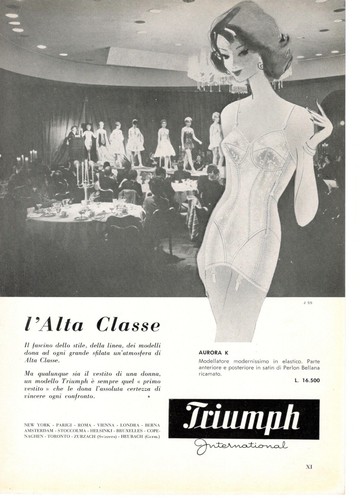 Triumph Ropa Interior Publicidad Original 1959 Mujer Corsé Sujetador | eBay