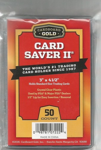 Cardboard Gold Card Saver 1 Holder PSA Graded Sleeves 50 COUNT | eBay