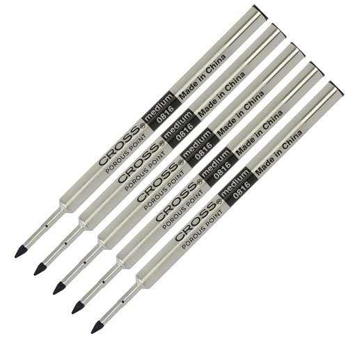 5 Cross Porous Point Felt Tip Pen Refills, Black Medium, #8443, Bulk ...