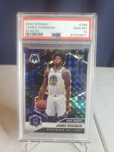 JAMES WISEMAN GENESIS PSA 10 GEM MINT 2021 Panini Mosaic #266 Warriors ...