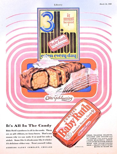 Original 1928 Curtiss Baby Ruth Ad: 3 Million; Candy Bar | eBay