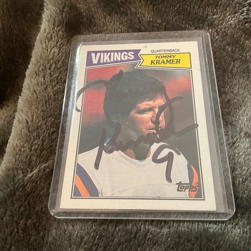 Autographed 1987 Topps TOMMY KRAMER # B-1 | eBay